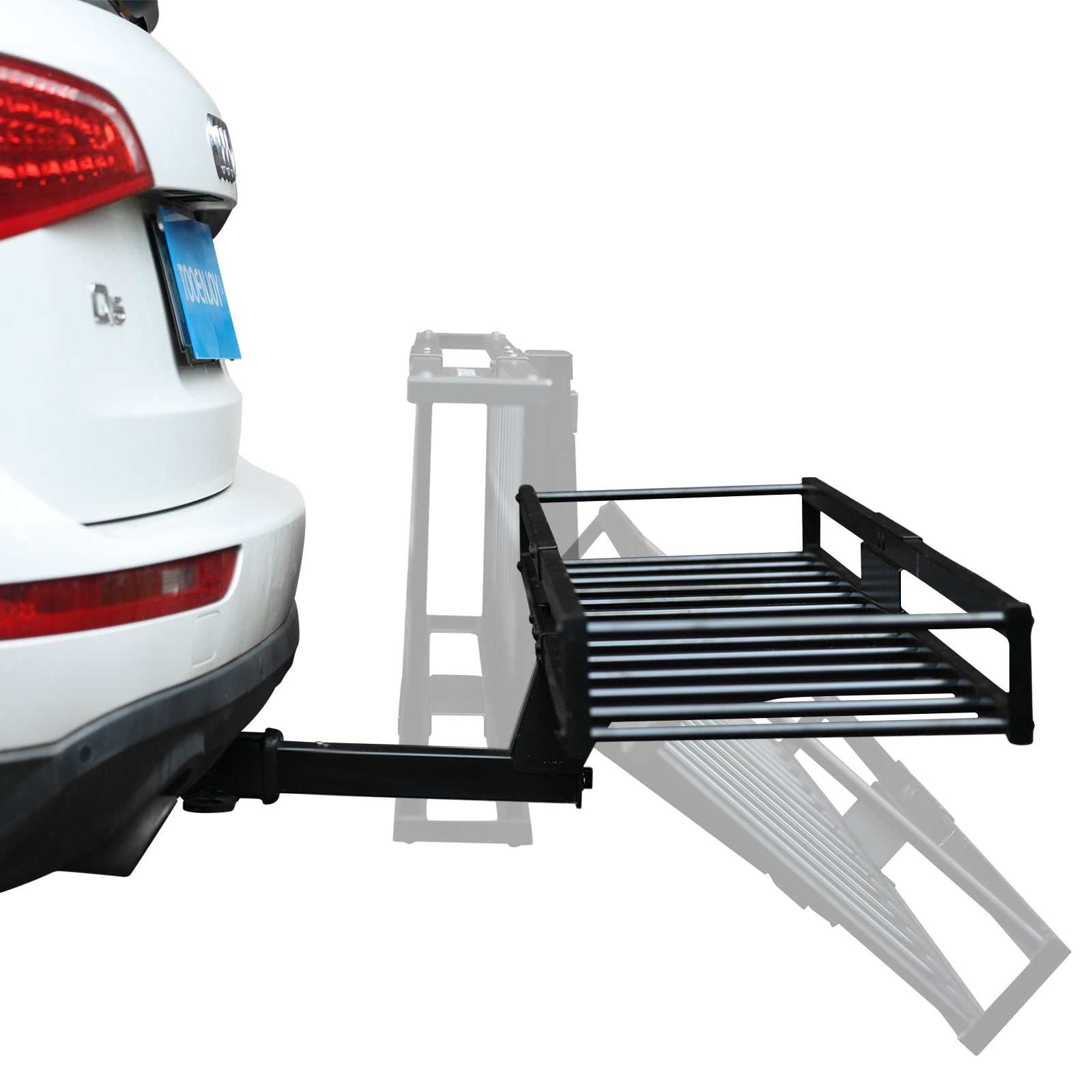 Folding Hitch Cargo Carrier - Heavy Duty 59" Rack
