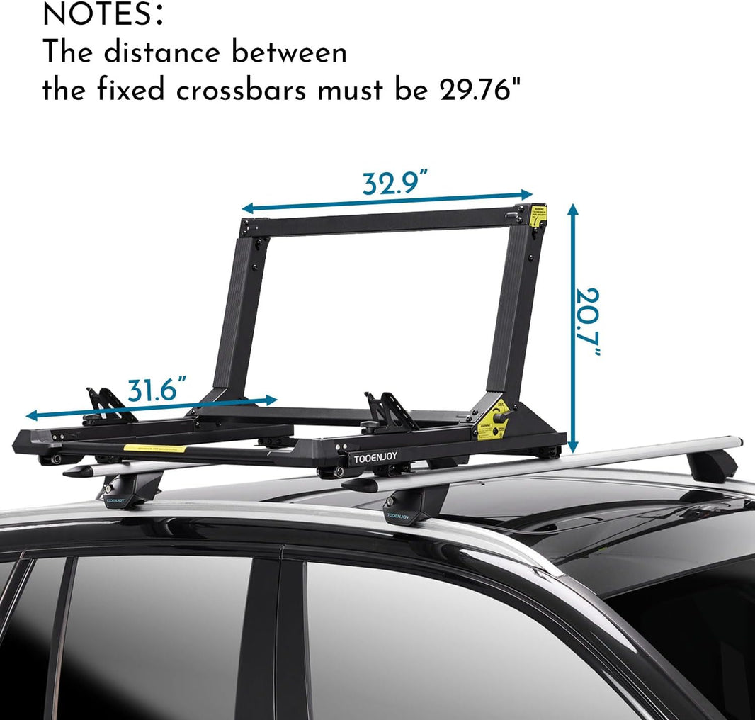 Tooenjoy Lift Assist Kayak Rack | 100 LBS Capacity | Roof Rack System